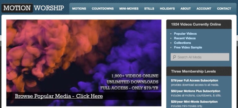 Worship Motion Video Backgrounds: Resources for Churches